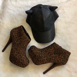 Aldo | Accessories | Aldo Black Glitter Cat Ear Baseball Cap | Poshmark